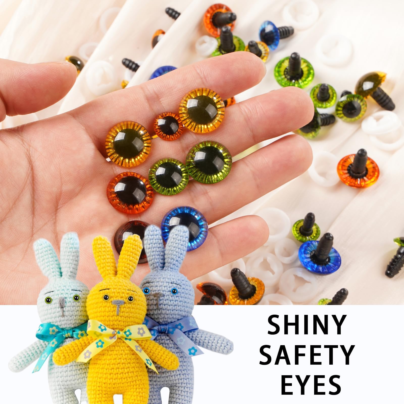 80Pcs Safety Eyes Colored Plastic | MUCUNNIA